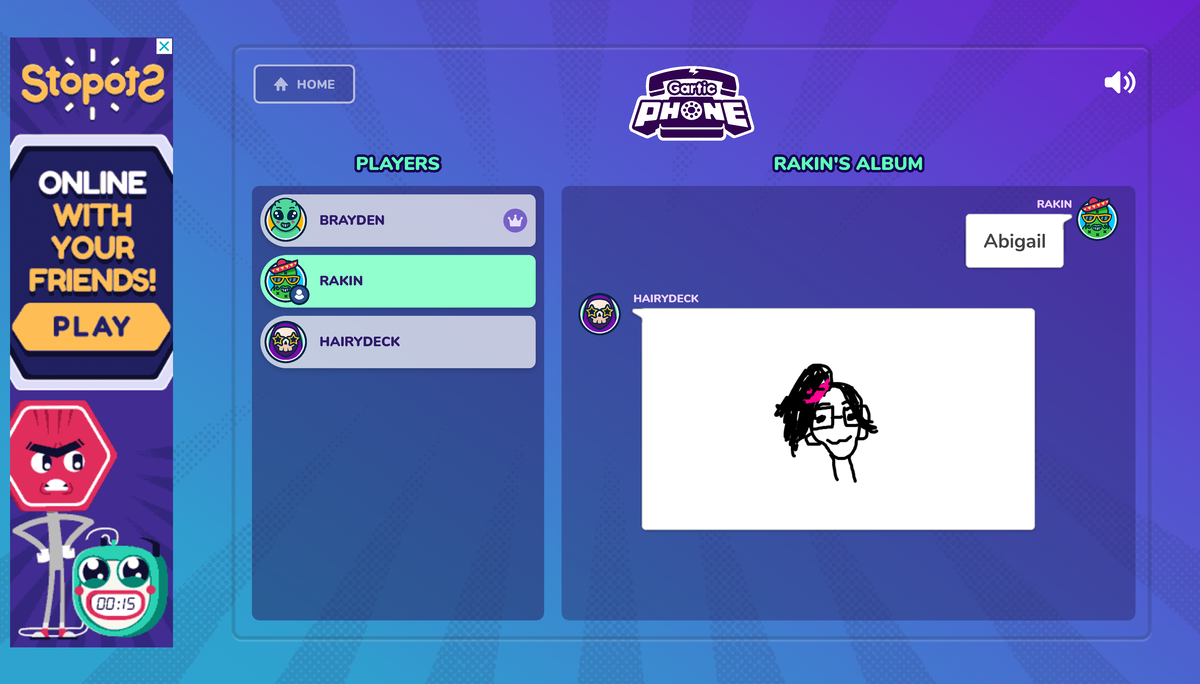 Gartic Phone - The Telephone Game - PLAYERS PLAYERS PLAYERS PLAYERS ...