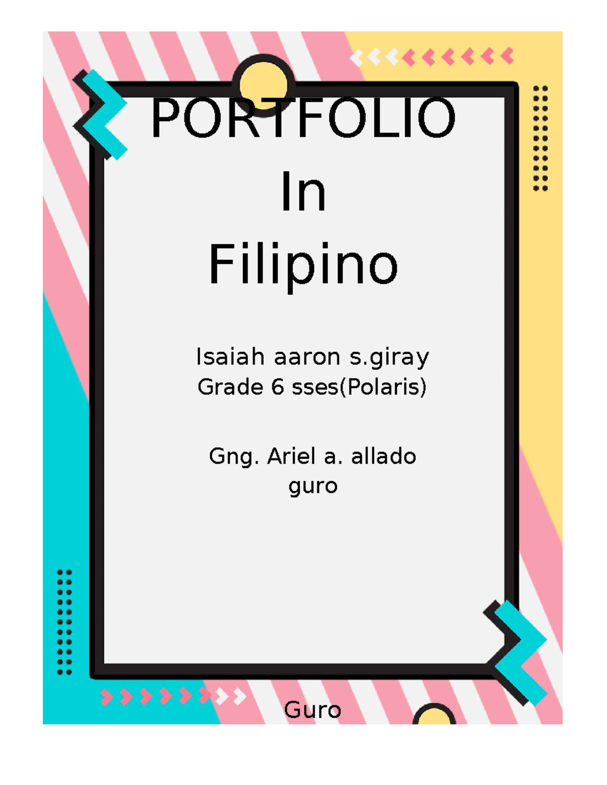 Portfolio Filipino - fo - International Trade - PORTFOLIO In Filipino ...