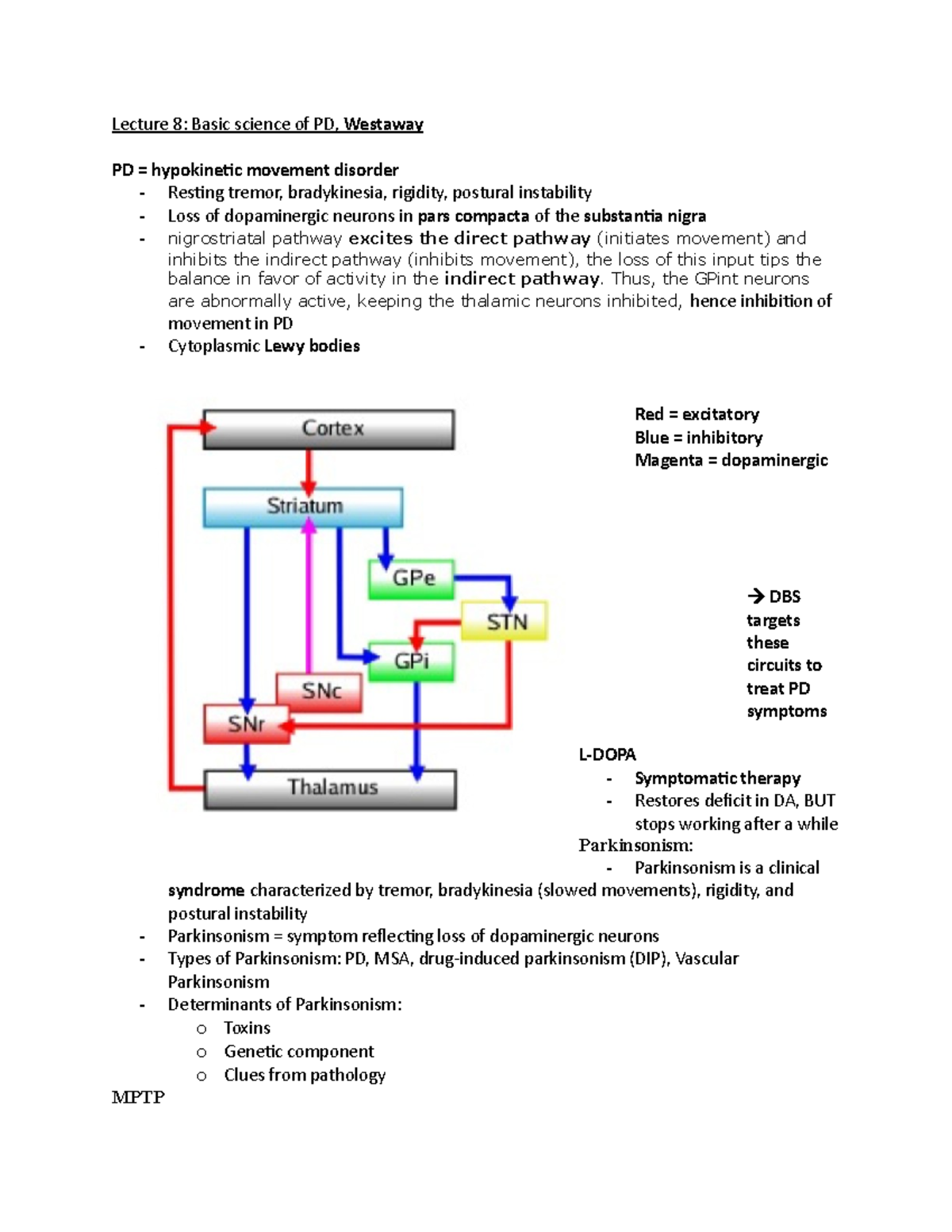 Lecture 8.Basic science of PD - Lecture 8: Basic science of PD ...