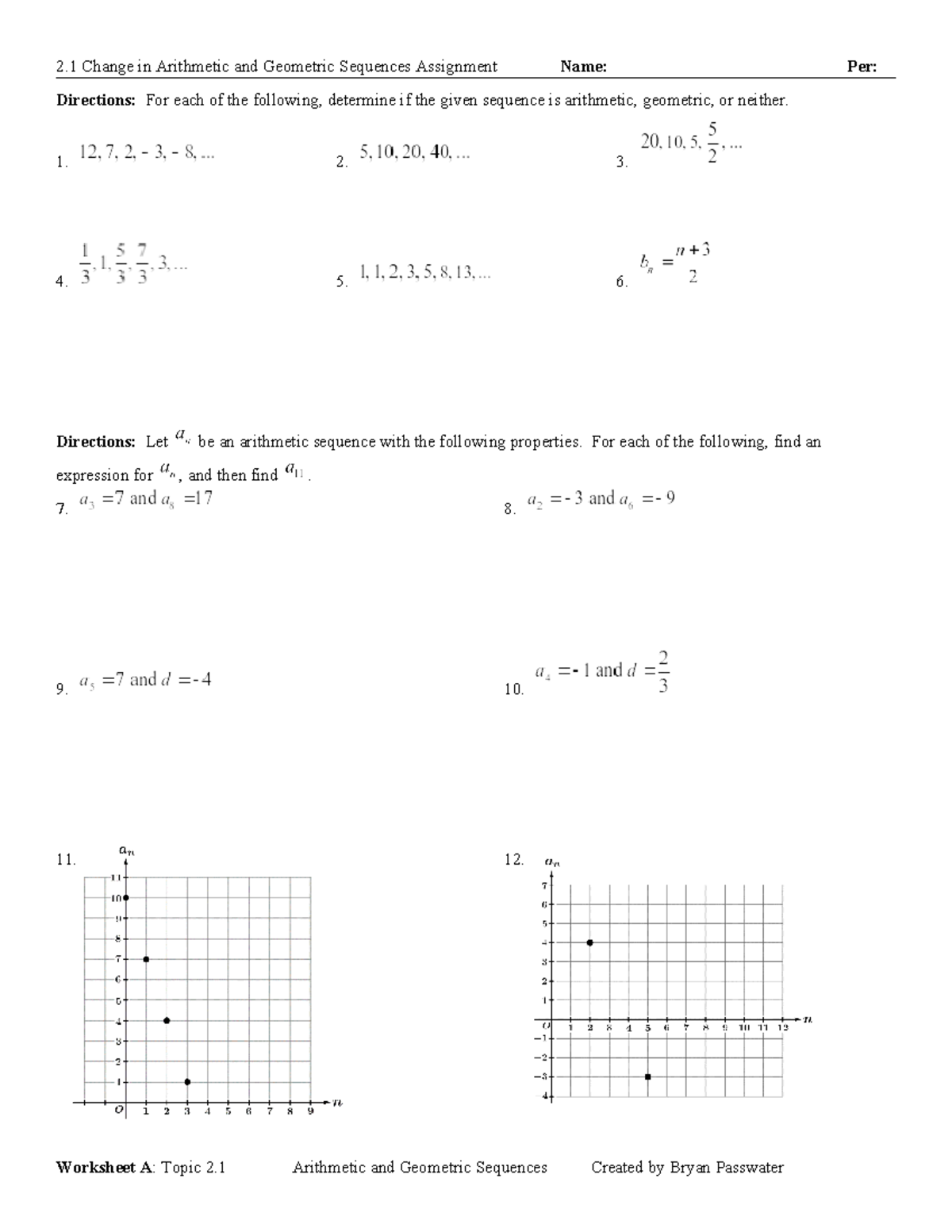 2 - passing calss to graduate - 2 Change in Arithmetic and Geometric ...