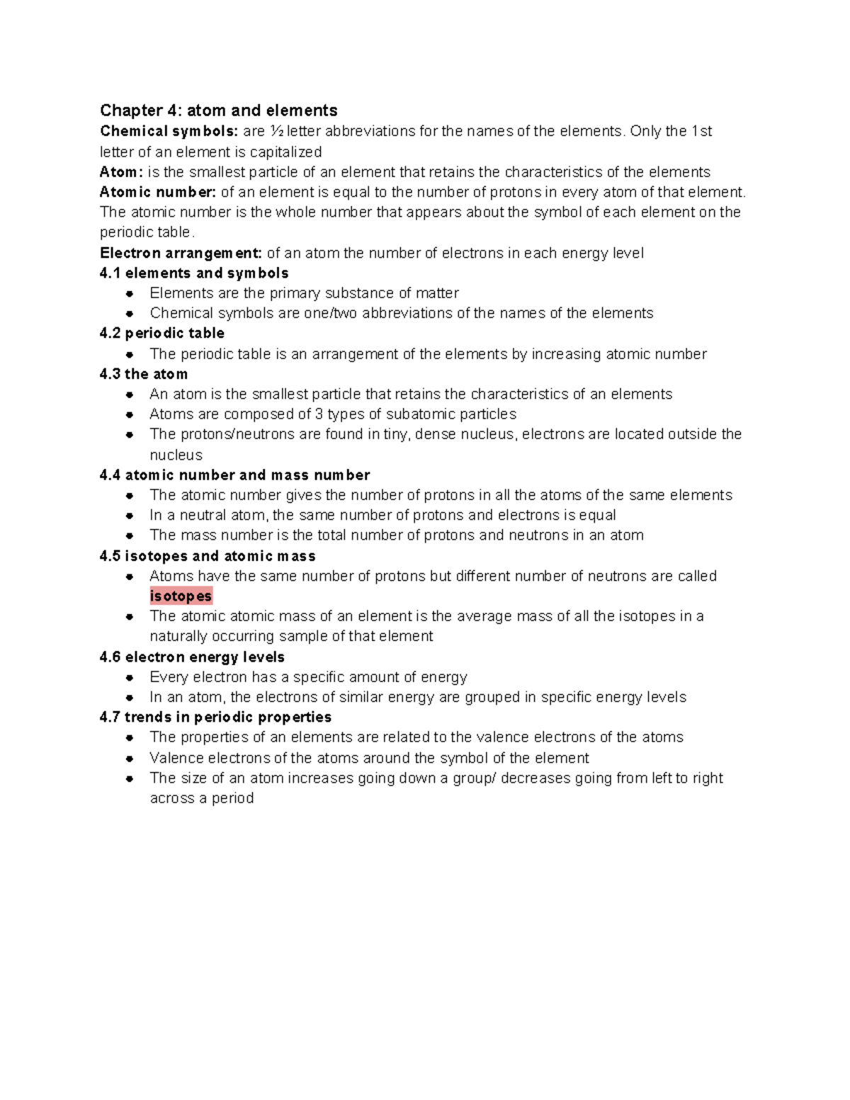 Chem136 textbook ch4 atom and elements - Chapter 4: atom and elements ...