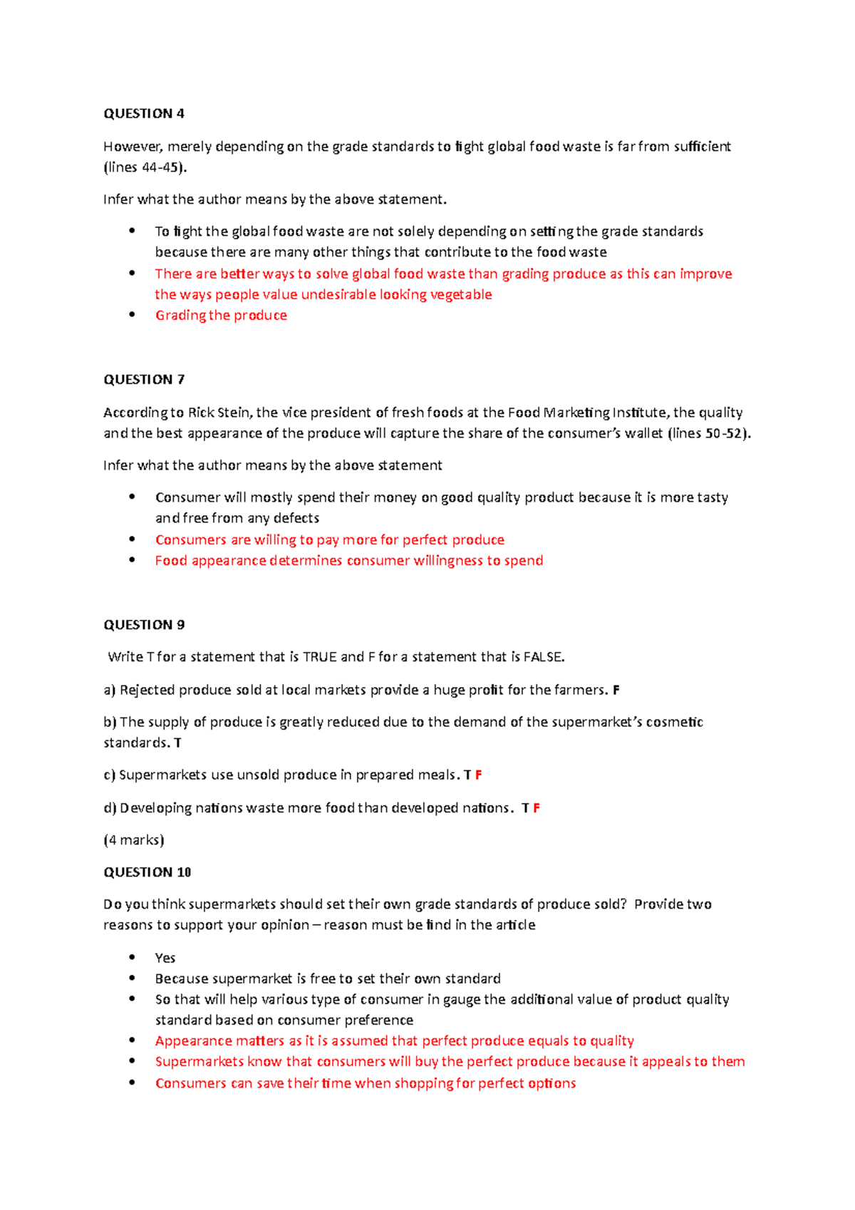 Elc501(identifying assumption) april 2018 - QUESTION 4 However, merely ...