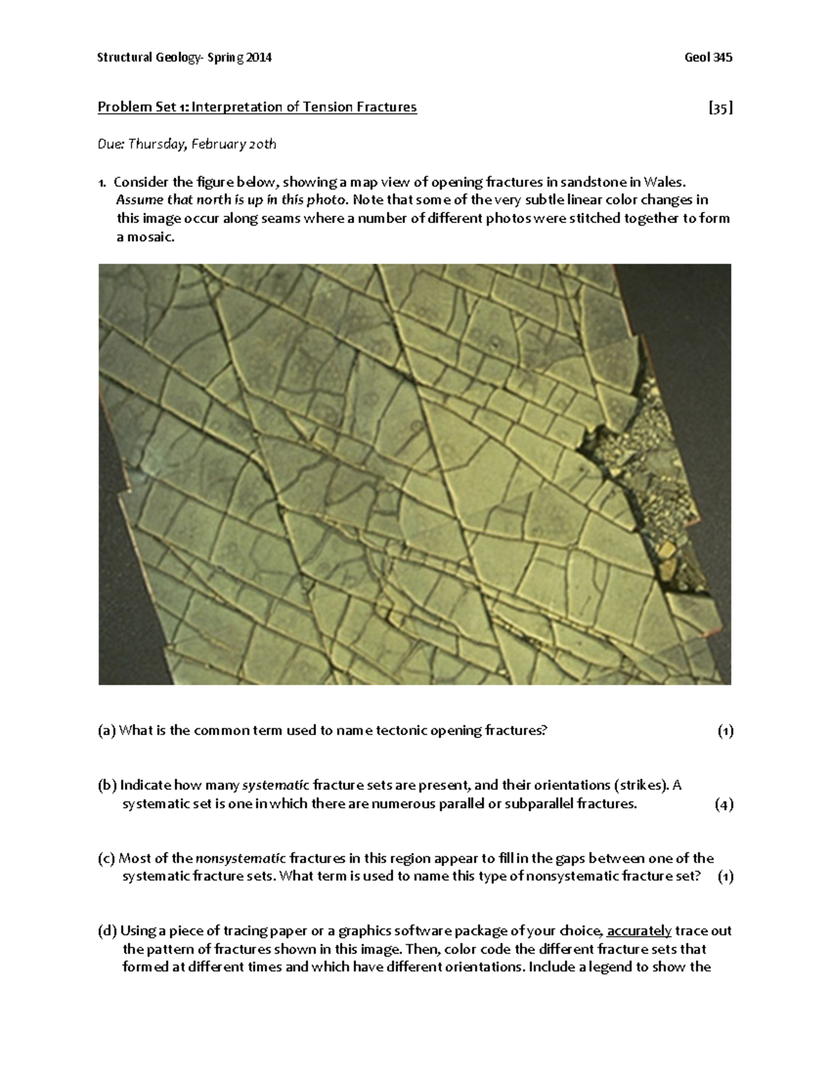 Natural Geology - Homework 1 - Structural Geology-­‐ Spring 2014 ...