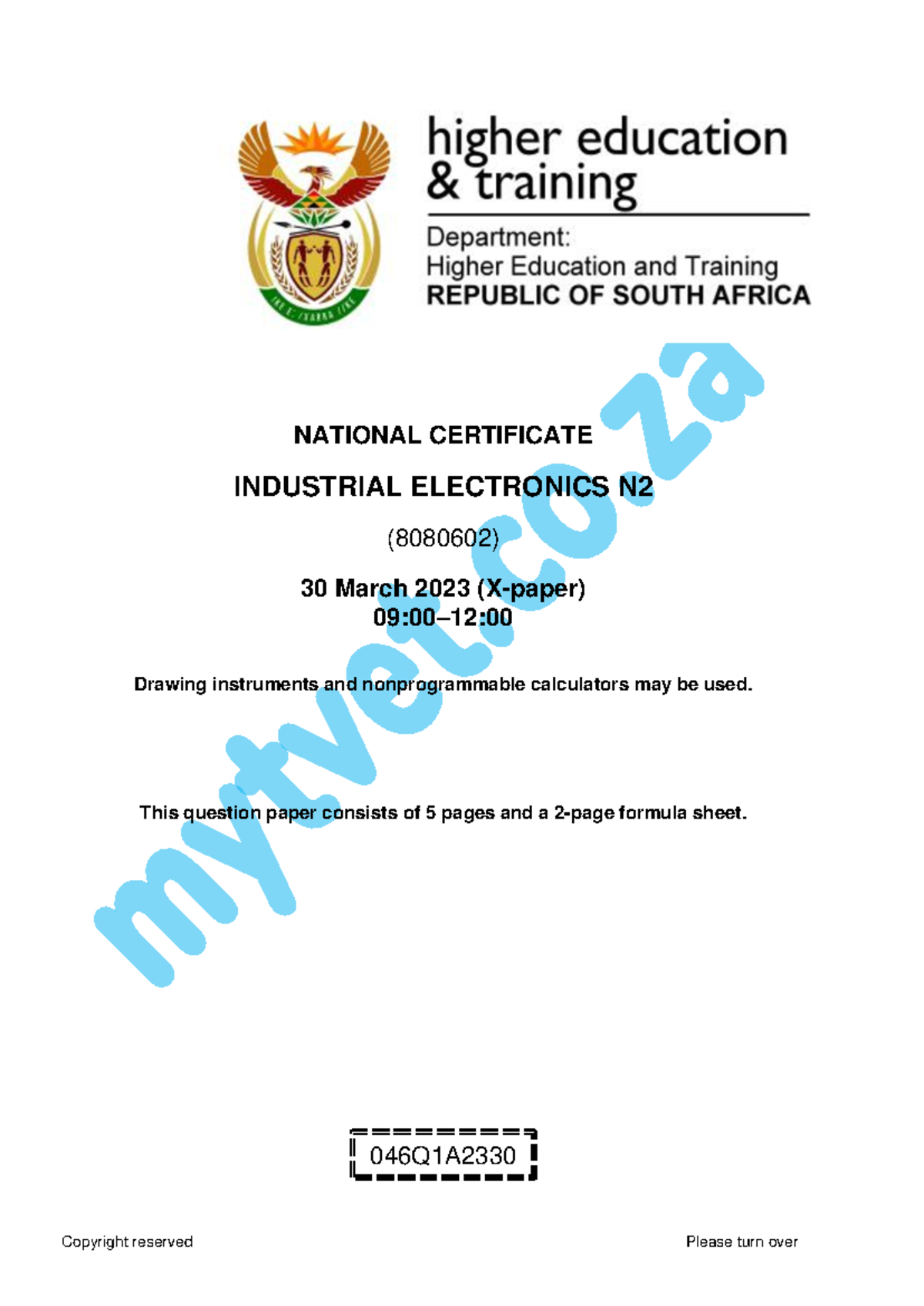 N2 Industrial Electronics April 2023 - Copyright reserved Please turn ...