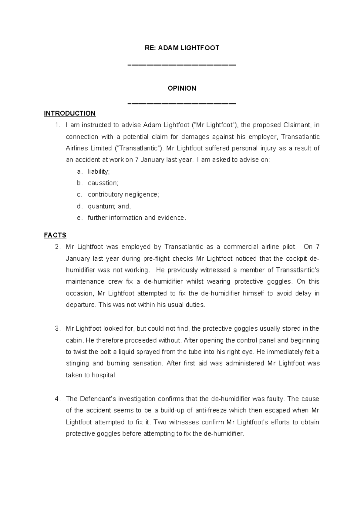 BTC Opwlr W7 Lightfoot Collaborate Exemplar Opinion - RE: ADAM ...
