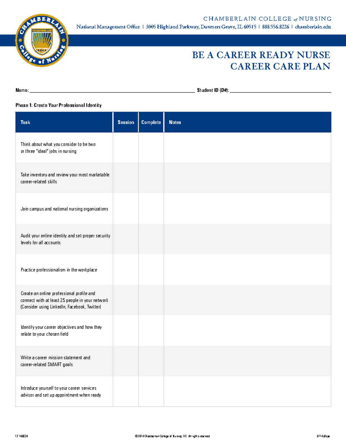 Career Care Plan - step - BE A CAREER READY NURSE CAREER CARE PLAN ...