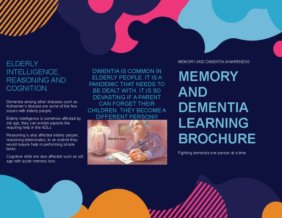 Memory And Dementia Learning Brochure - ELDERLY INTELLIGENCE, REASONING ...
