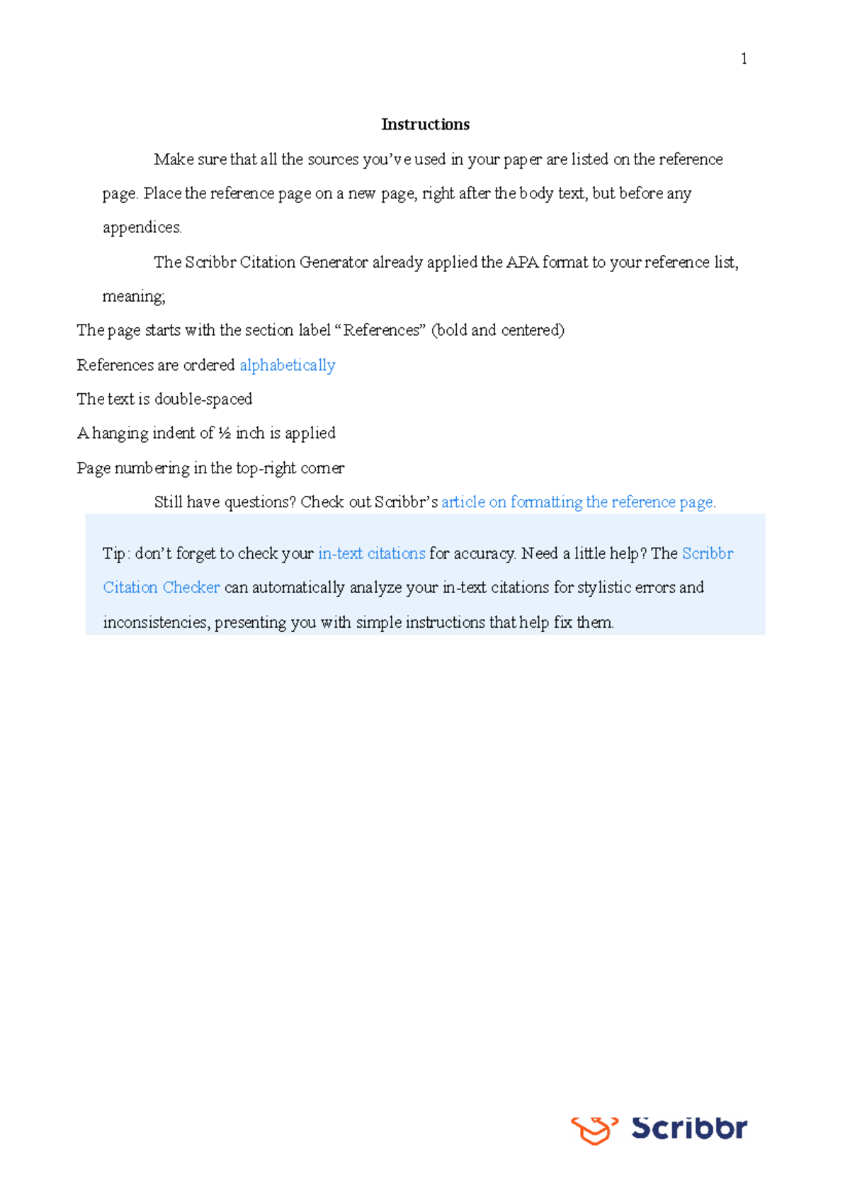 2021-08-01 Reference list - 1 Instructions Make sure that all the ...