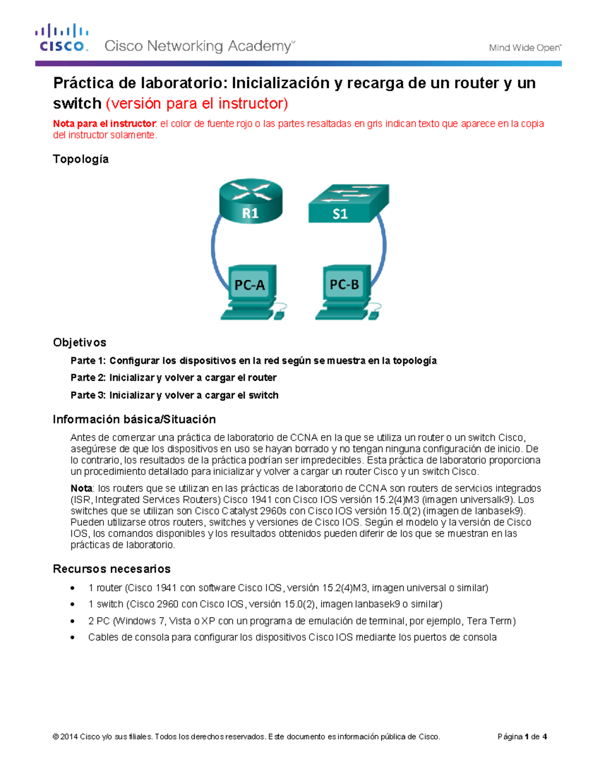 0 0 0 1 lab initializing and reloading a router and switch ilm ...