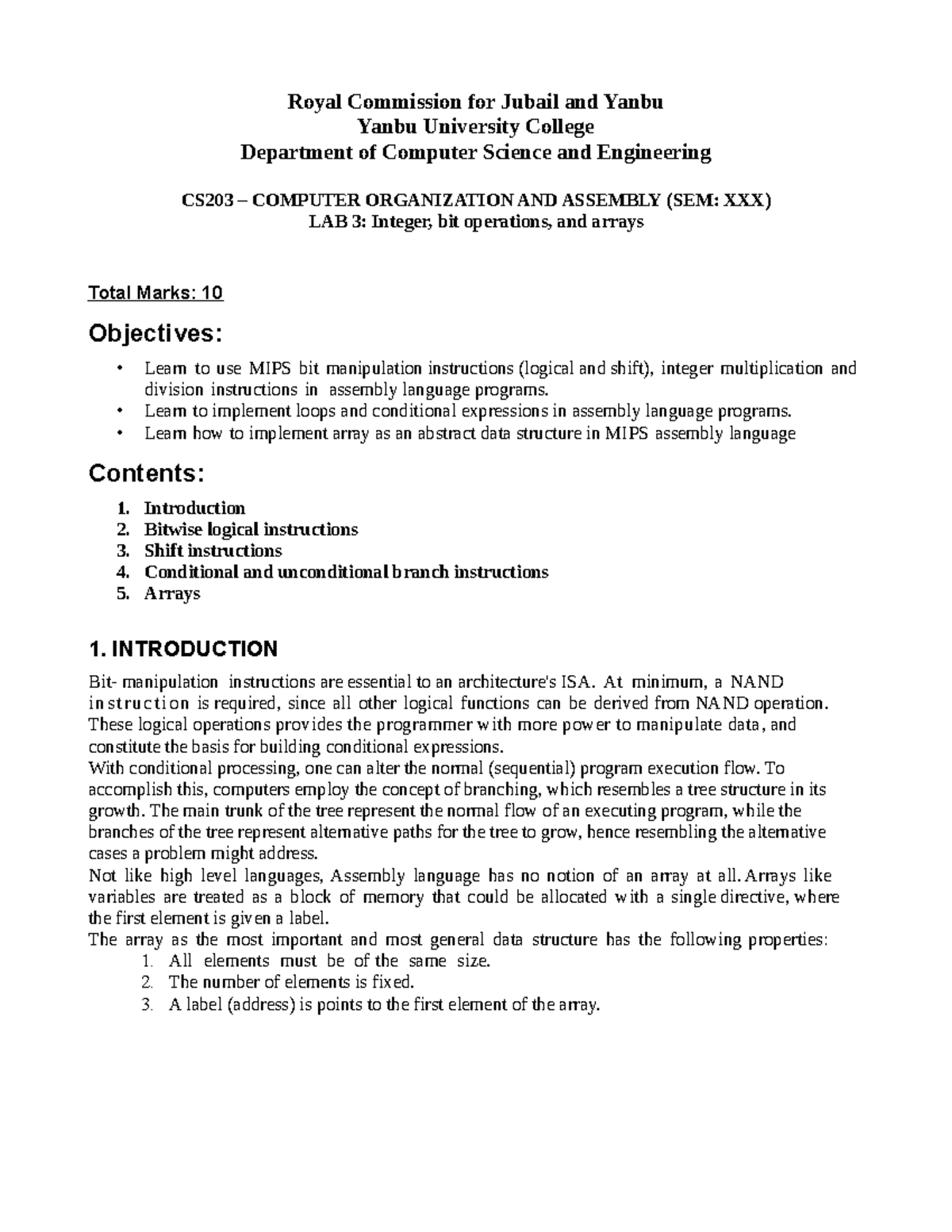 Cs203 labsheet 3 v2 - Please help to solve all the issues dear - Royal Commission for Jubail and ...