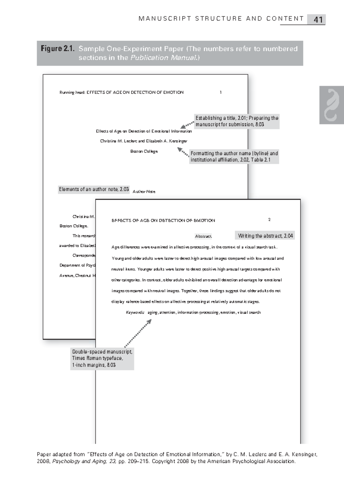 Sample Lab Report - APA Style - Running head: EFFECTS OF AGE ON ...