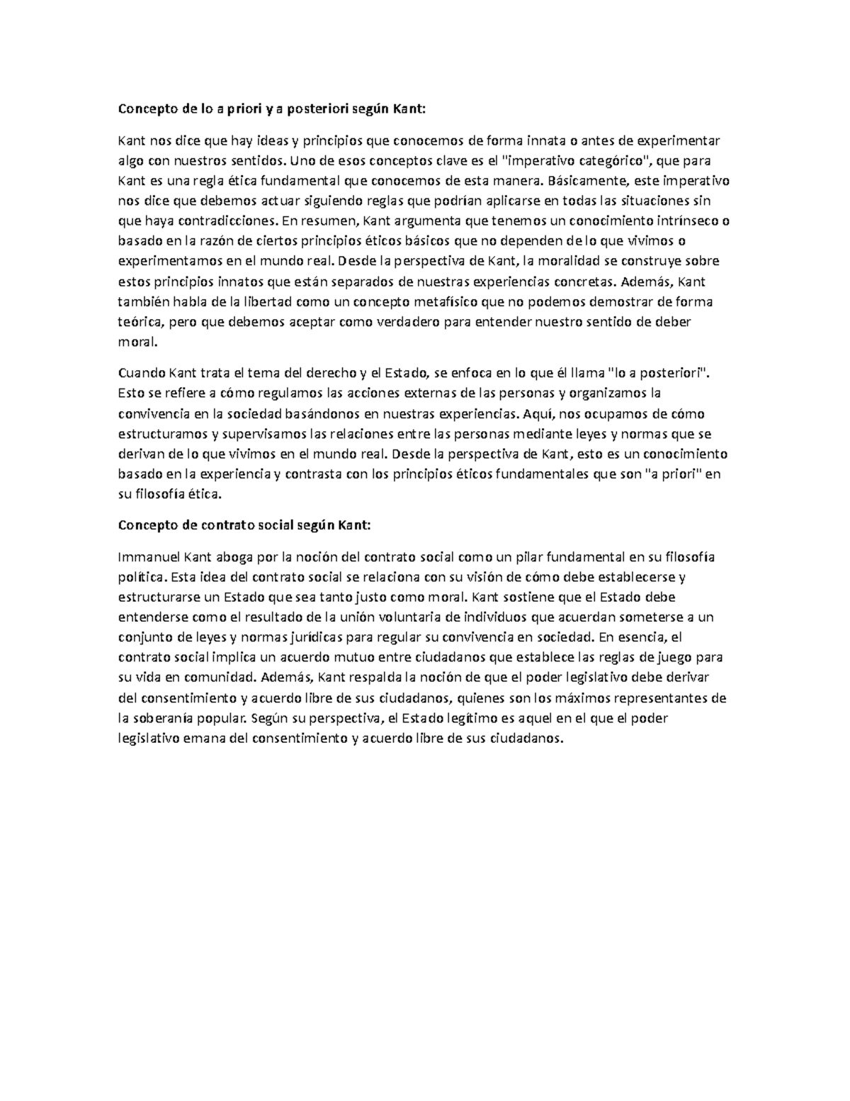 Concepto de lo a priori y a posteriori según Kant - Uno de esos ...