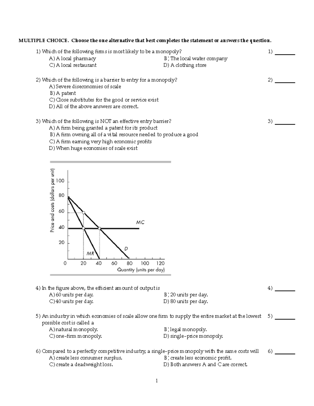 Week12 Monopoly - Questions for week 12 Tutorial in EPD - MULTIPLE ...