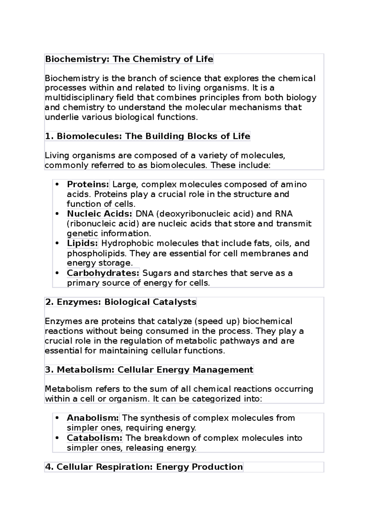 Biochemistry - It is a multidisciplinary field that combines principles ...