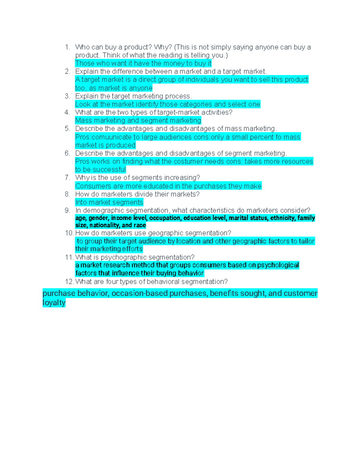 Who can buy a product - answer key - 1. Who can buy a product? Why ...