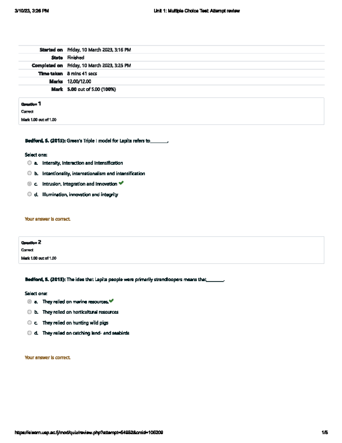 quiz with answers - Pacific Worlds - Studocu