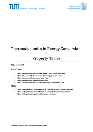 Week 2 Excercise - Exercise sheet - Thermodynamics in Energy Conversion ...