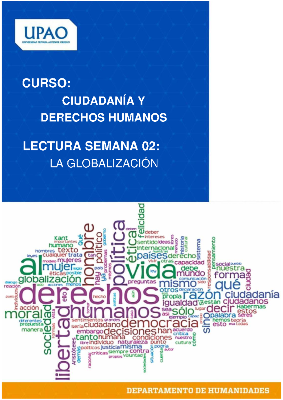 Lectura Ciudadanía Y DDHH semana 02 - CURSO: CIUDADANÍA Y DERECHOS HUMANOS LECTURA SEMANA 02: LA ...