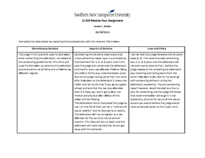 CJ 230 Module Three Practice Activity Template - CJ 230 Module Three Practice Activity Template ...