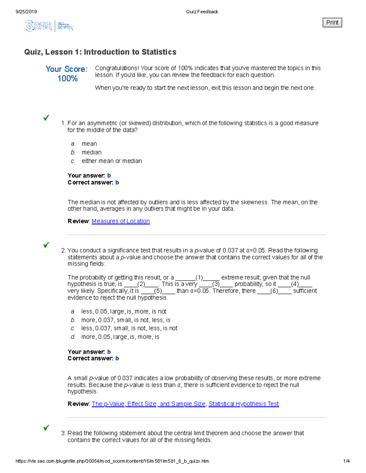 Quiz October 2019, questions and answers - Print Quiz, Lesson 1 ...