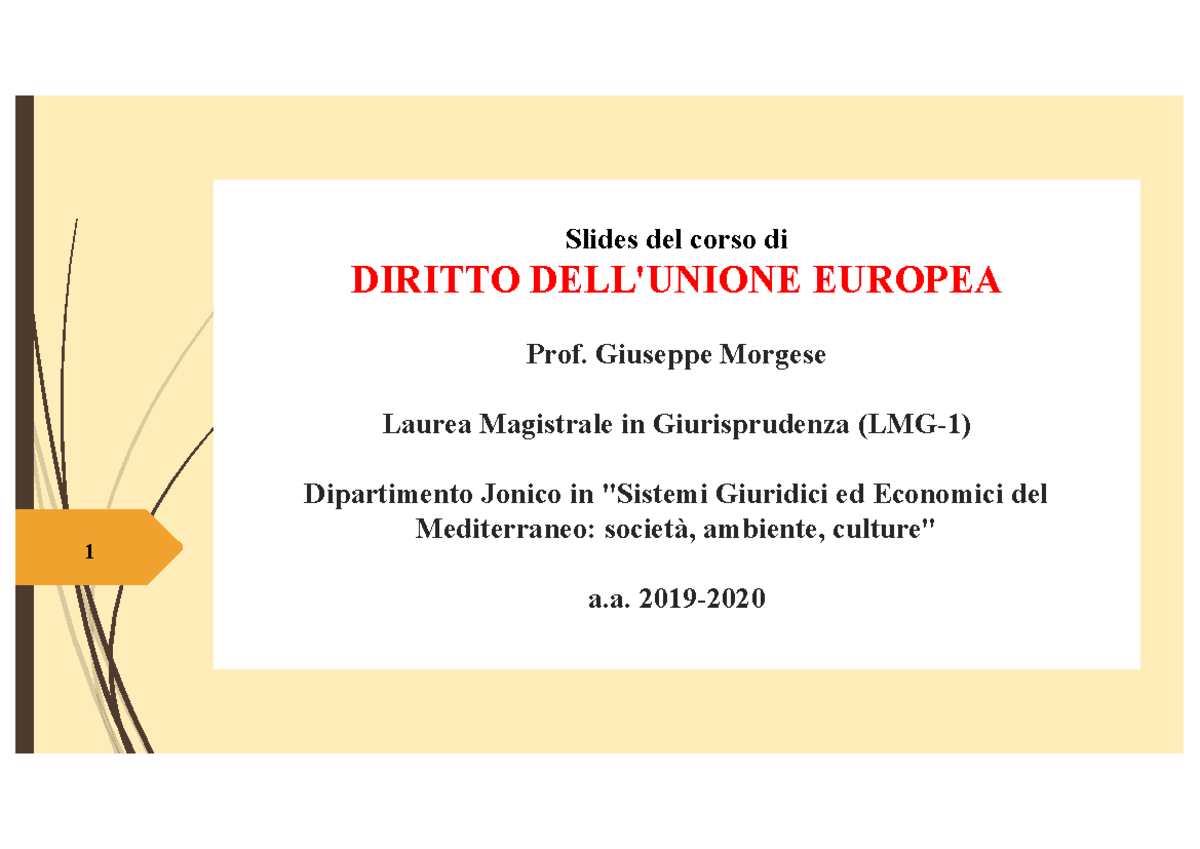 1. Introduzione ed evoluzione storica.pdf - Slides del corso di DIRITTO ...