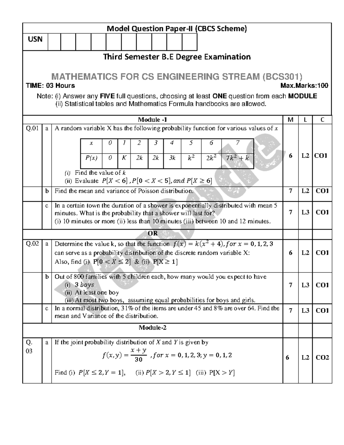 @vtucode - GOOD!!! - Model Question Paper-II (CBCS Scheme) USN Third ...