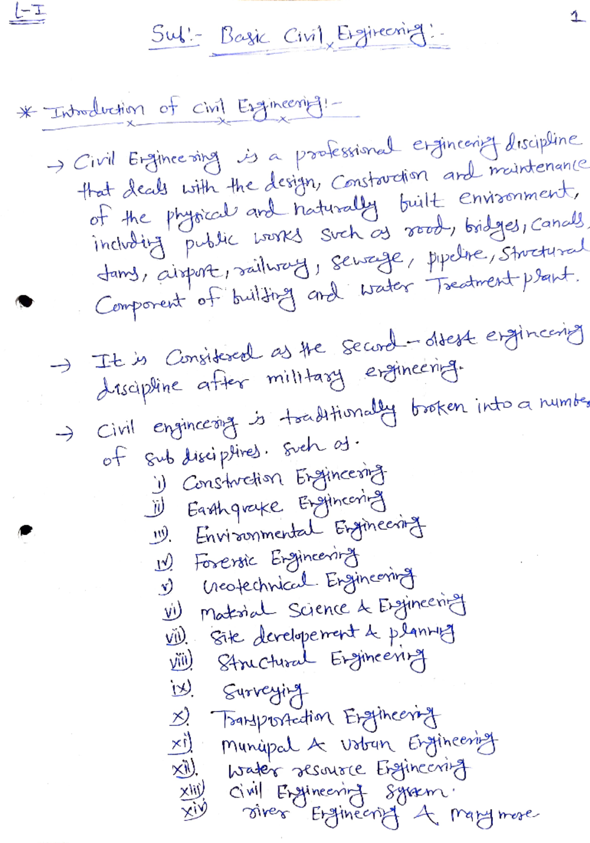 BCE Unit 01 Complete Notes - Su Baic Civi1,Egien 1 dvein ot cii Eeen ...