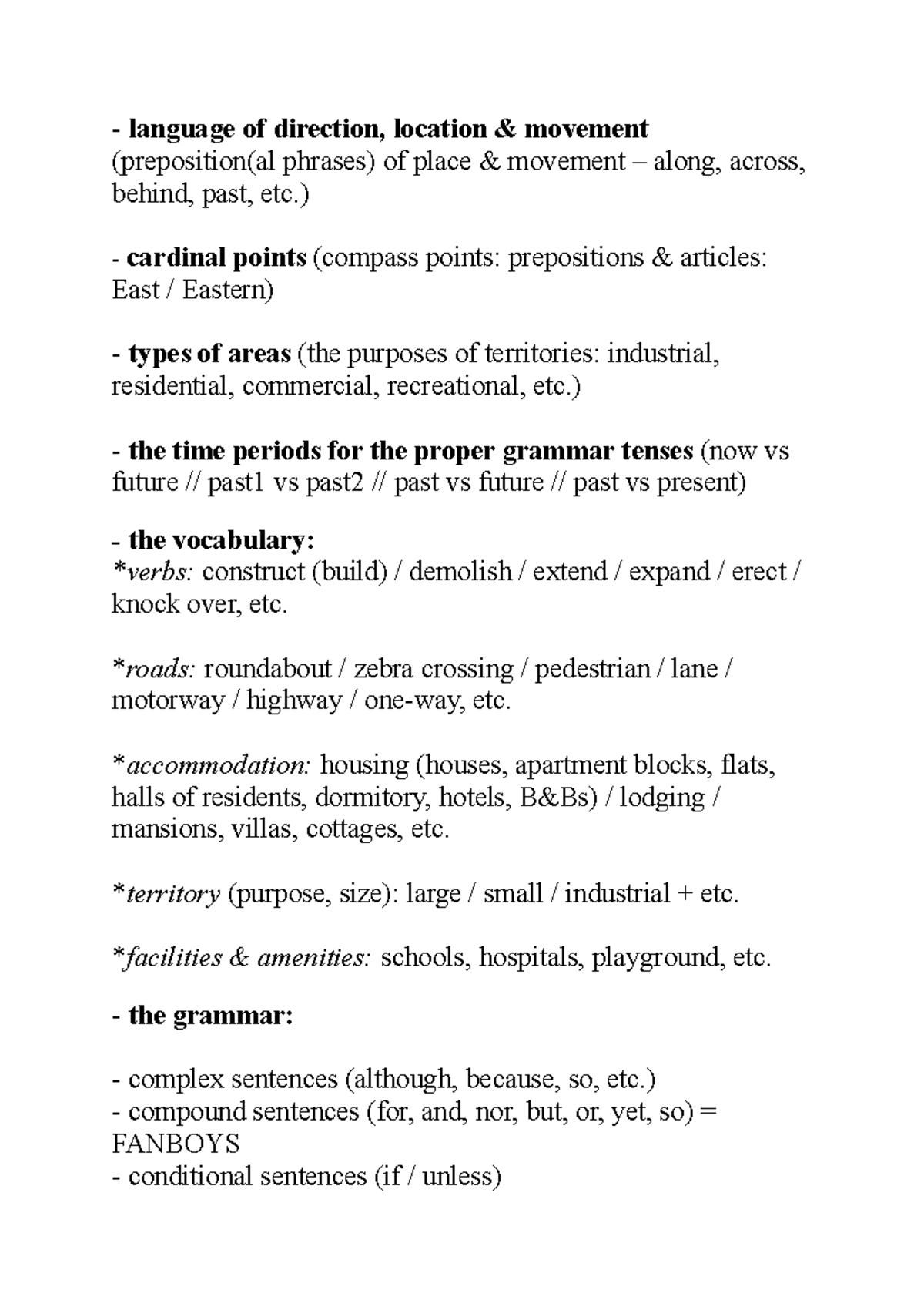 Maps - Null - language of direction, location & movement (preposition ...