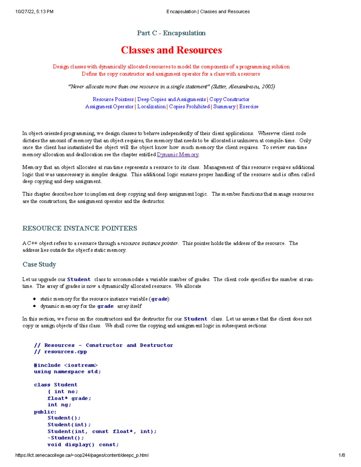 Encapsulation Classes and Resources - 10/27/22, 5:13 PM Encapsulation | Classes and Resources ...