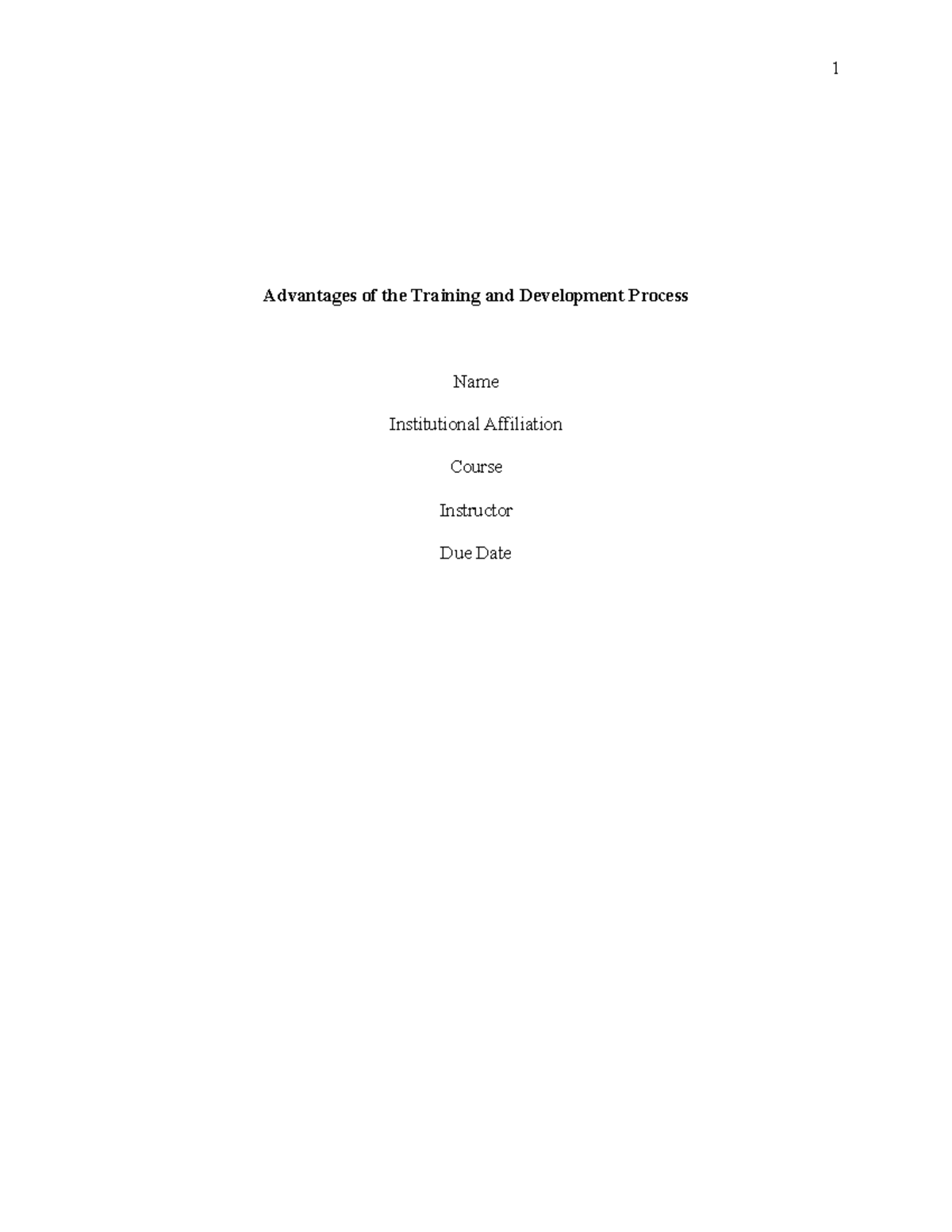 Training and Development - These programs can range from specific on ...