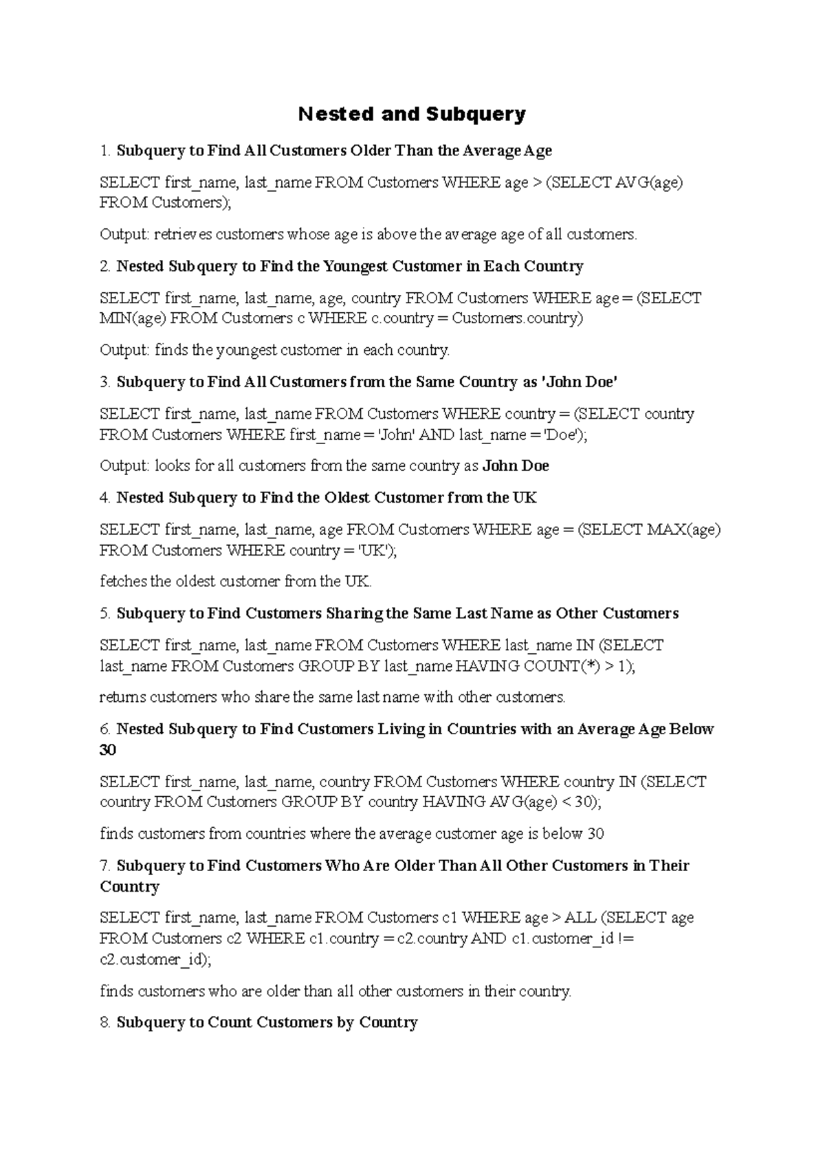 Nestesd and subqueries - Nested and Subquery Subquery to Find All ...