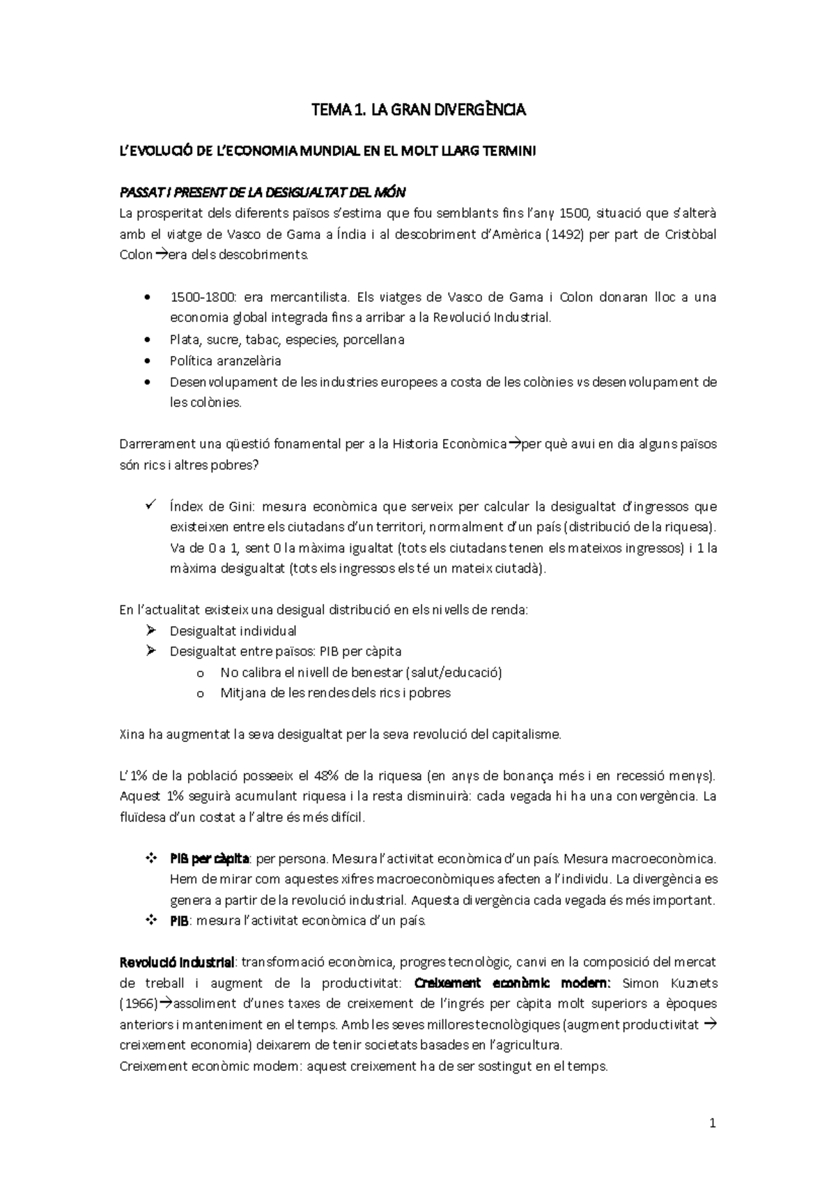 BLOC 1 Historia - Prof. Joana María Pujades. ADE - Warning: TT: undefined function: 32 TEMA 1 ...