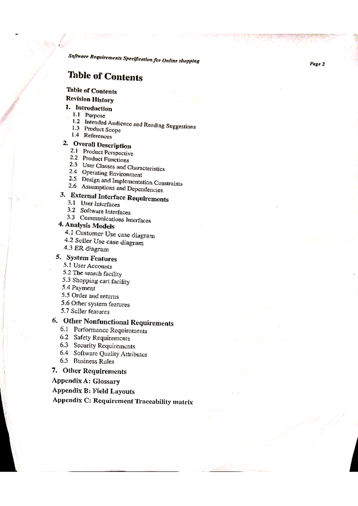 SRS example - class notes - electronics and communication engineering ...