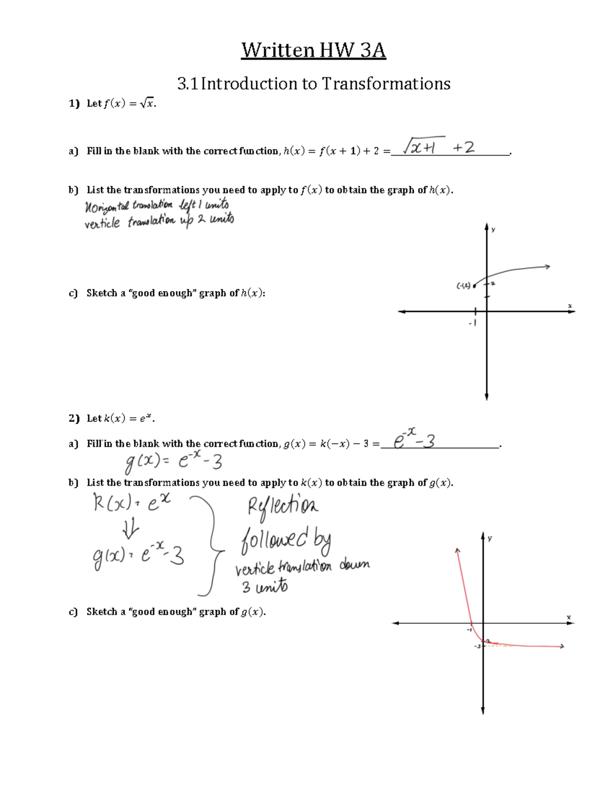 111 Written HW 3 - Homework for week 3 - Written HW 3A 3 Introduction ...