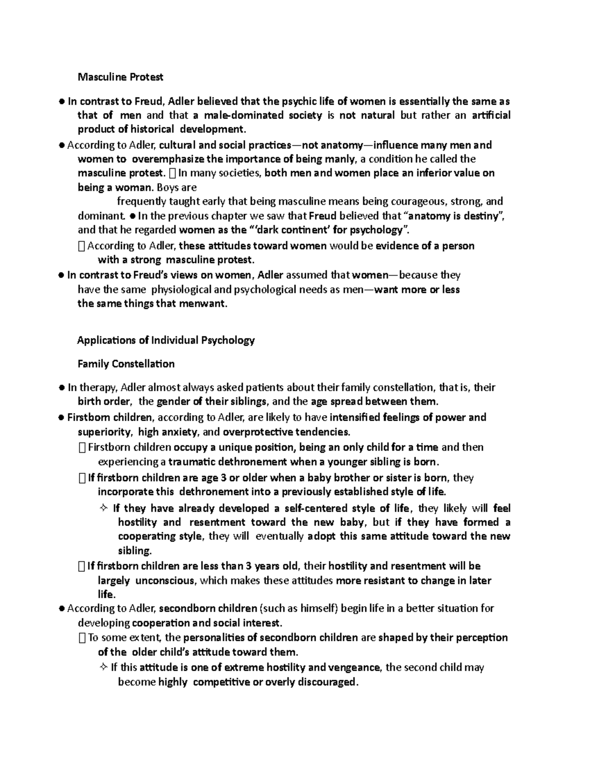 Masculine Protest - Masculine Protest In contrast to Freud , Adler ...