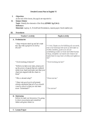 DLP ENG7 WEEK1 - ANALOGY - LESSON PLAN IN ENGLISH GRADE 7 I. OBJECTIVES ...