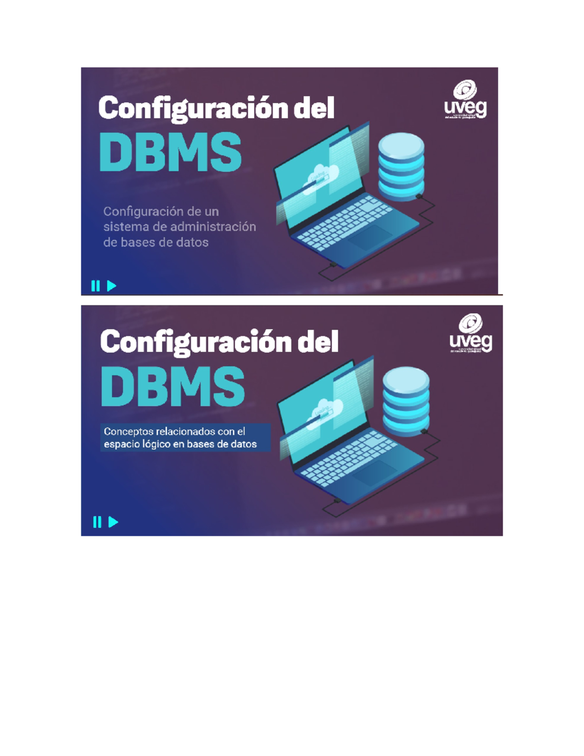 02 Configurar DBMS - Operación - Configuración del uveg delestado de ...