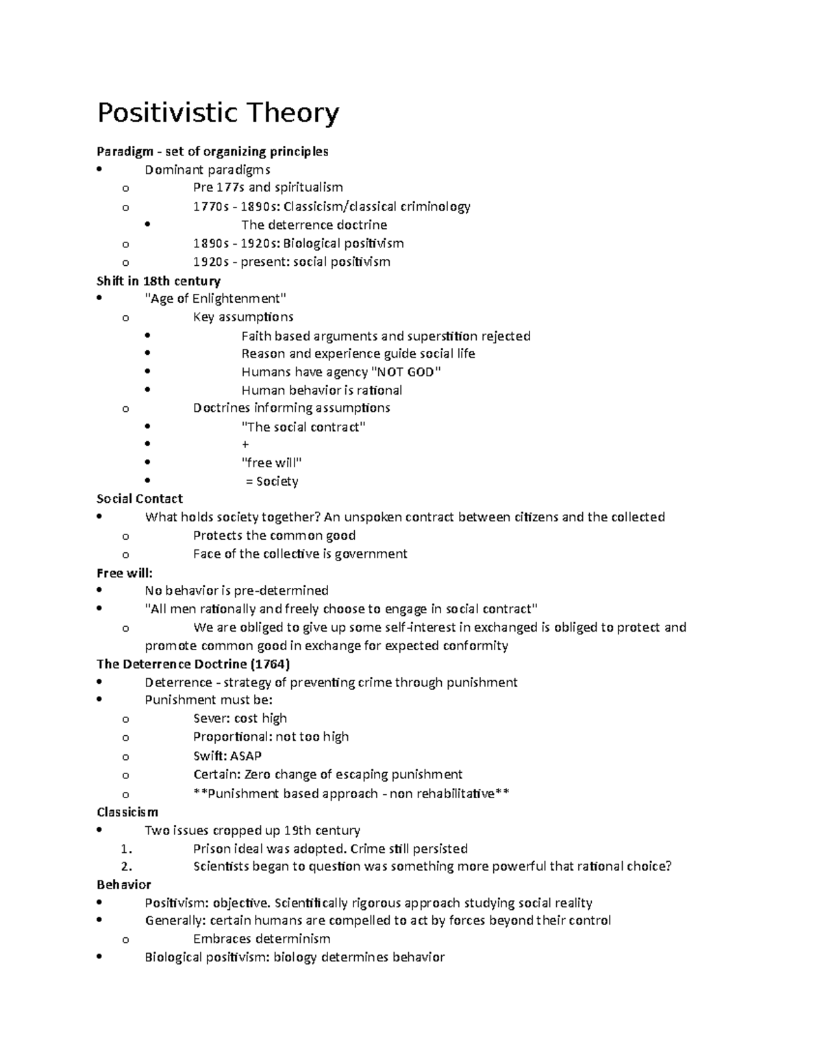 Positivistic Theory - USU - Stephen VanGeem - Positivistic Theory ...