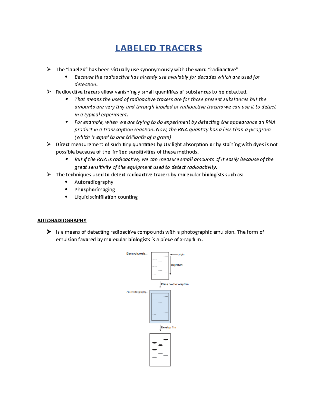 Labeled Tracers - LABELED TRACERS The “labeled” has been virtually use ...