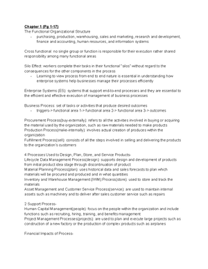 ISYS 2103 Lecture Notes (Unit 1 Exam) - Chapter 1 Table 1 pg 26 ...