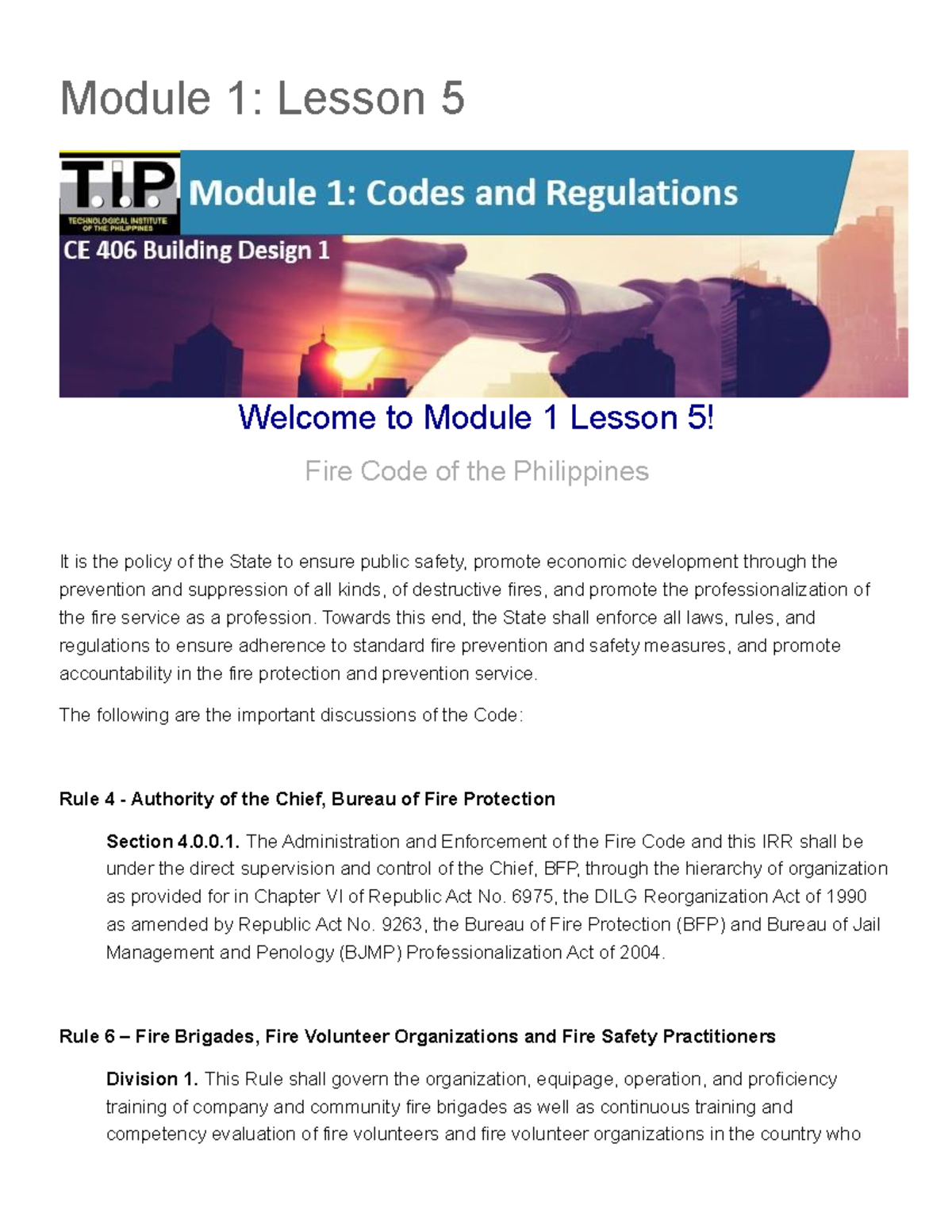 Module 1 Lesson 5 CE 104 - Building Systems Design-converted - Module 1 ...