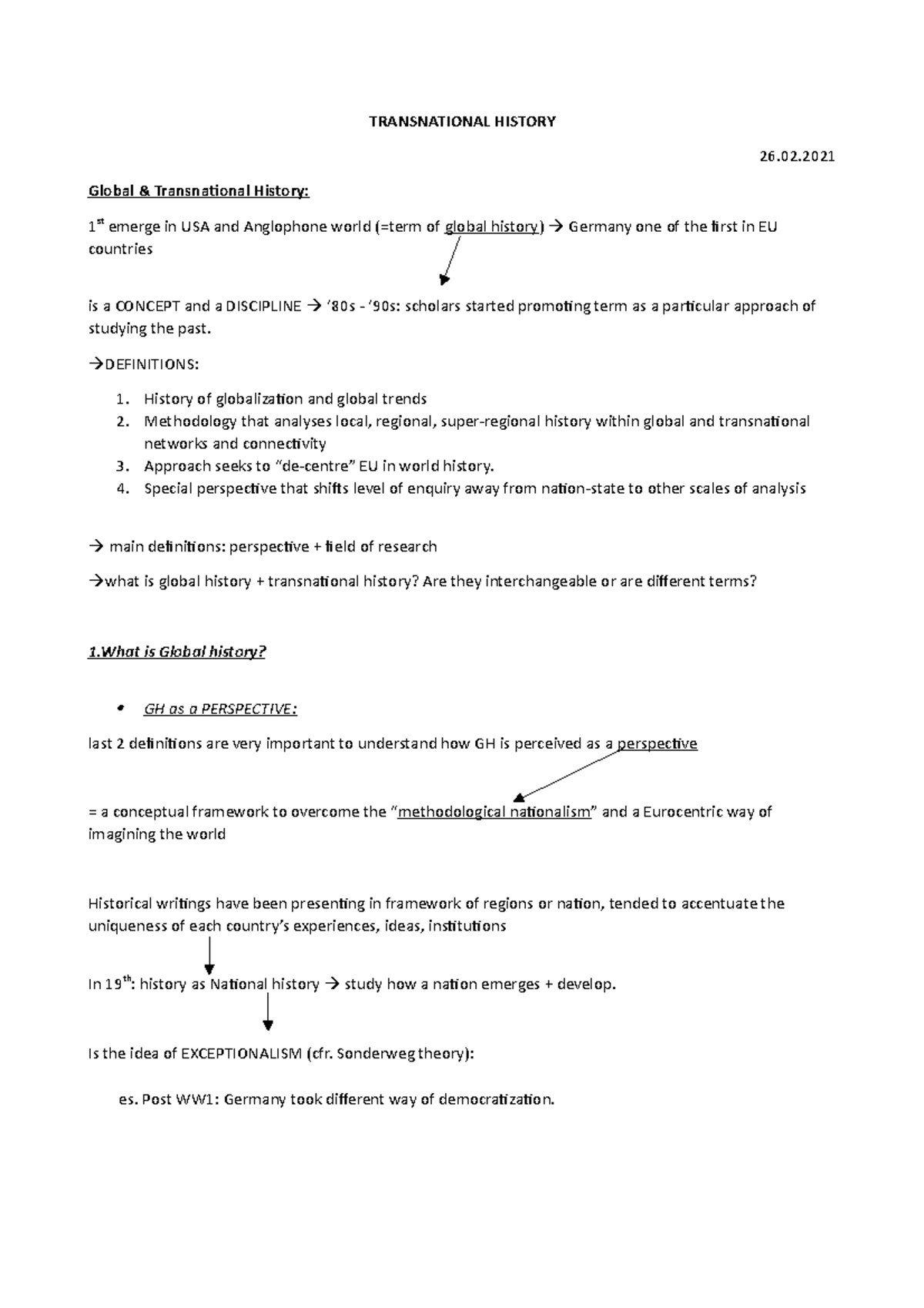 Transnational history - TRANSNATIONAL HISTORY 26. Global ...