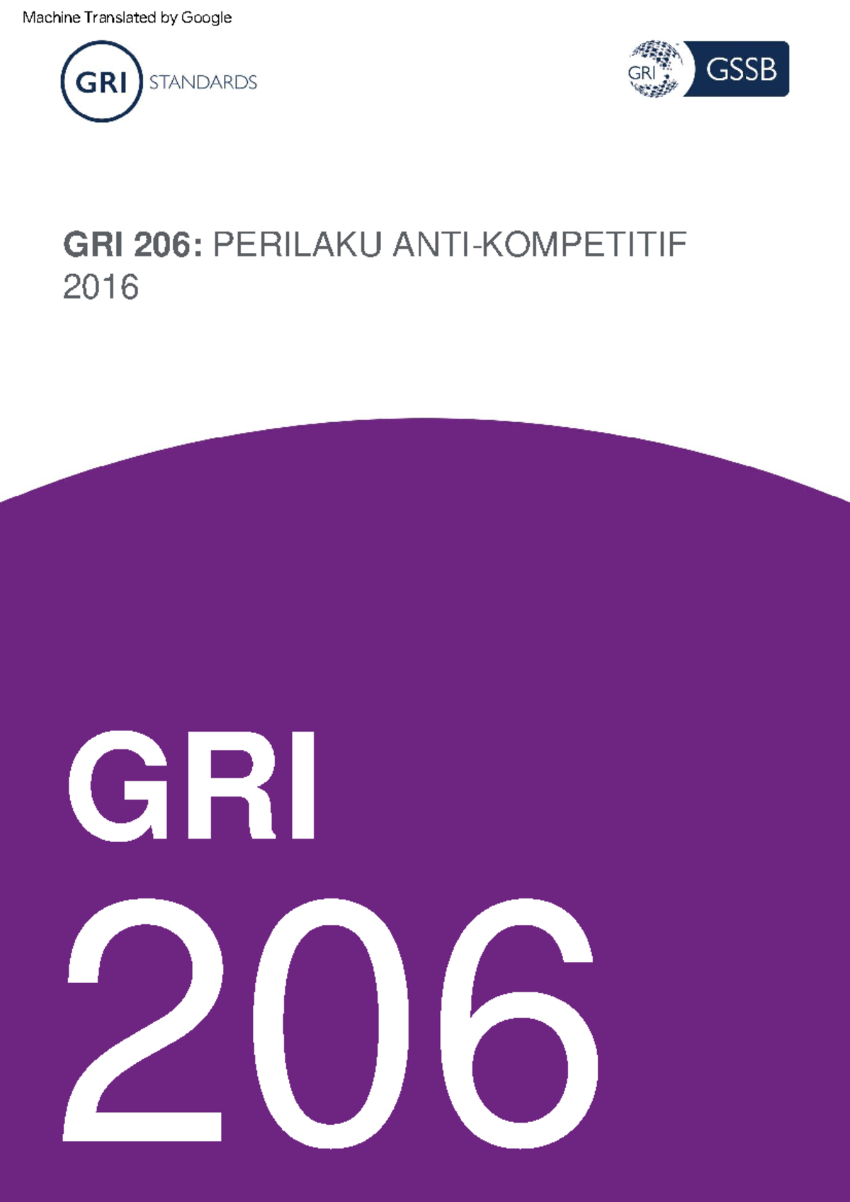 Gri 206 anti competitive behavior 2016 - GRI GRI 206: PERILAKU ANTI ...