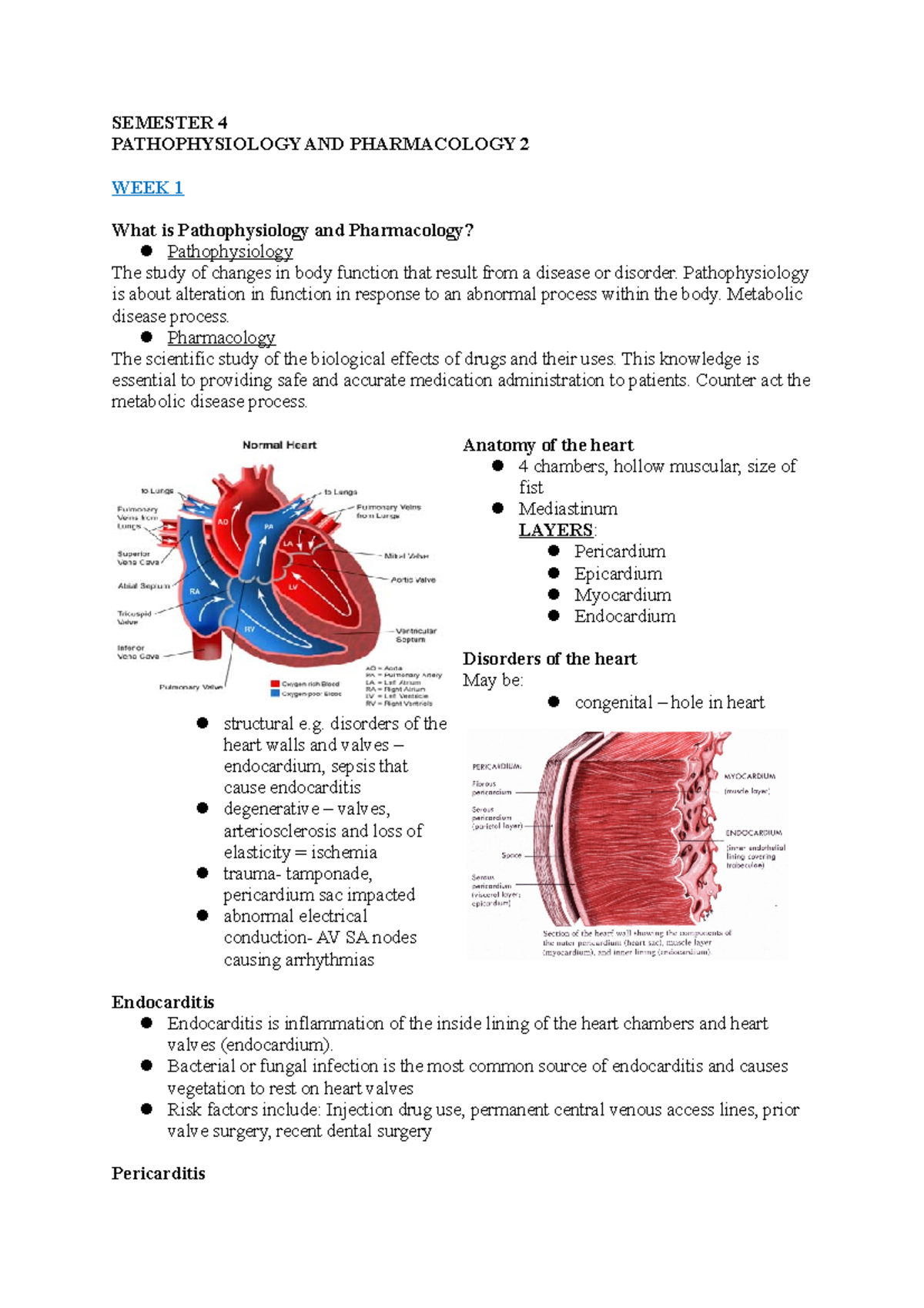 PATH 2 ALL LEC Notes - SEMESTER 4 PATHOPHYSIOLOGY AND PHARMACOLOGY 2 ...