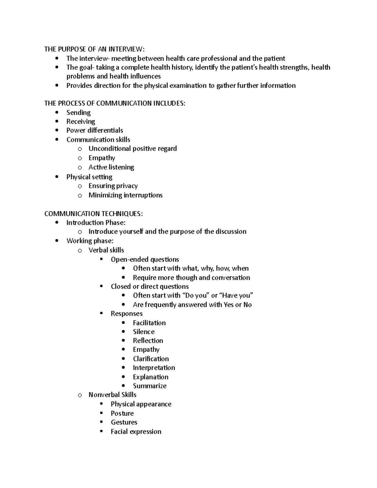 UNIT 1: General assessment - THE PURPOSE OF AN INTERVIEW: The interview ...