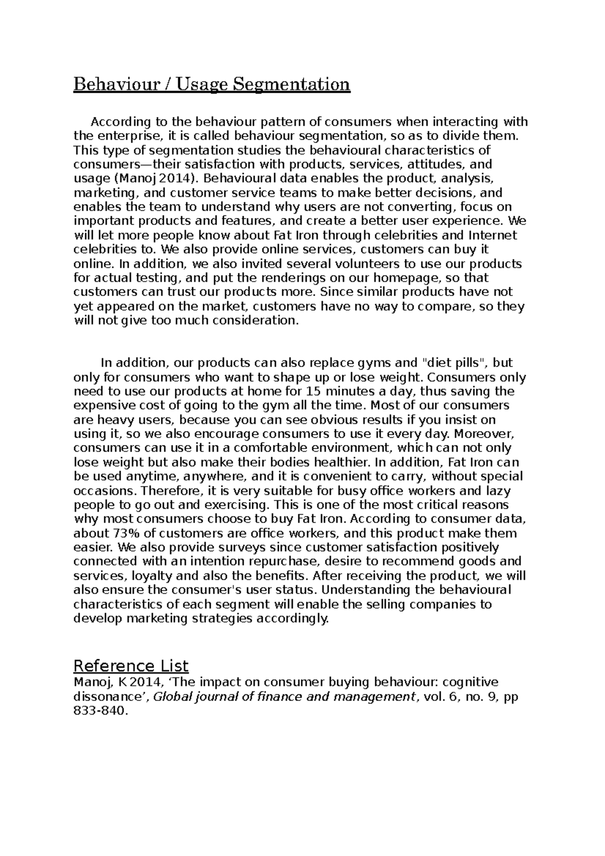 Introduction to Marketing behavioral segmentation - Behaviour / Usage ...