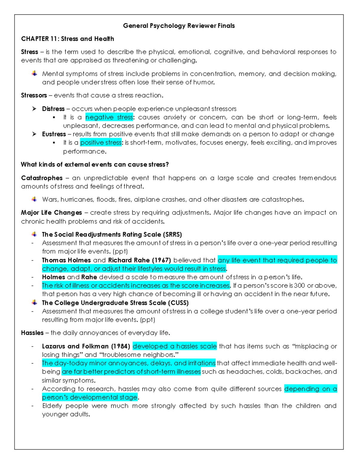 General Psychology Reviewer Finals - General Psychology Reviewer Finals ...