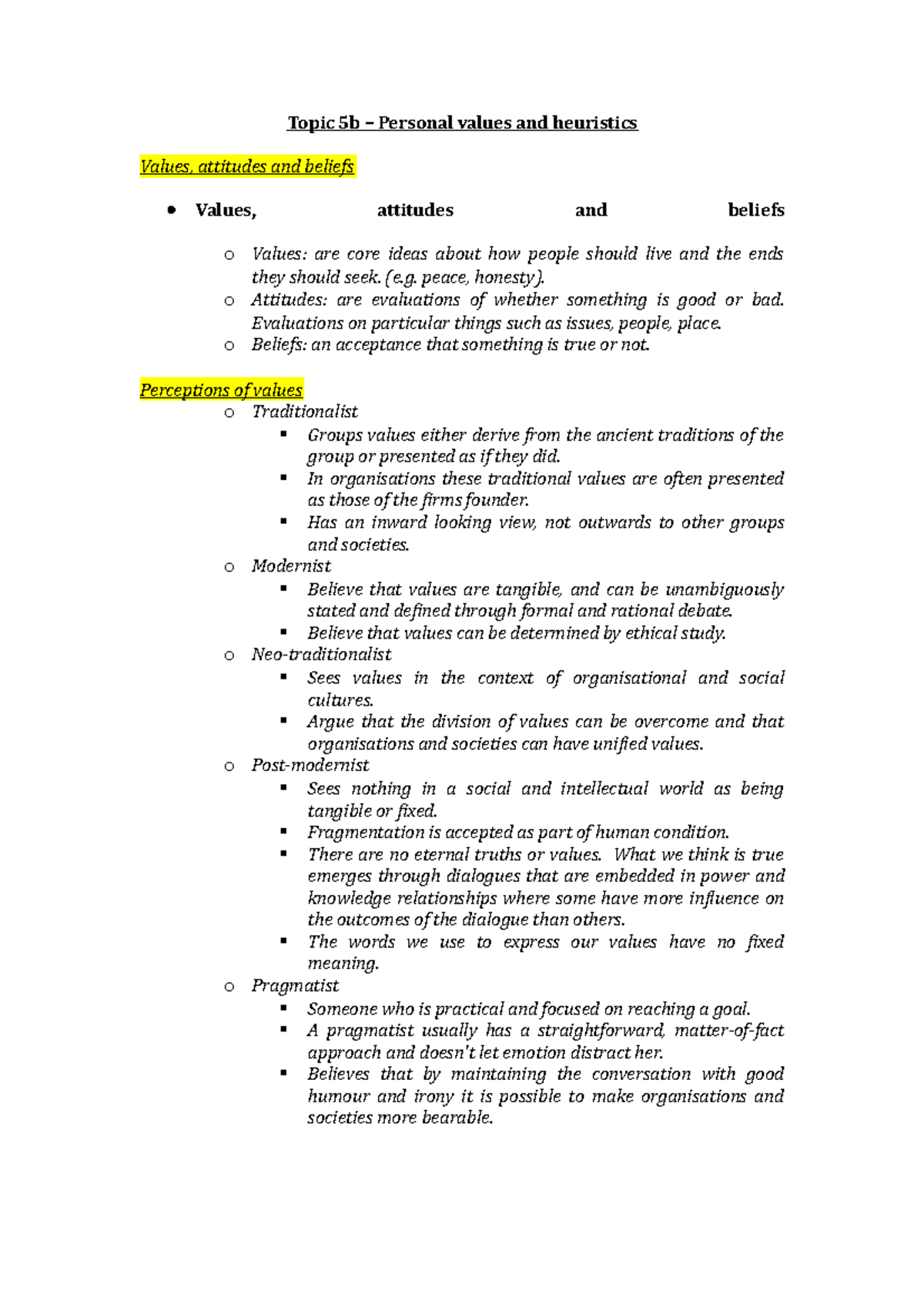 Personal Values And Heuristics Topic 5b Personal Values And personal-values-and-heuristics-topic-5b-personal-values-and