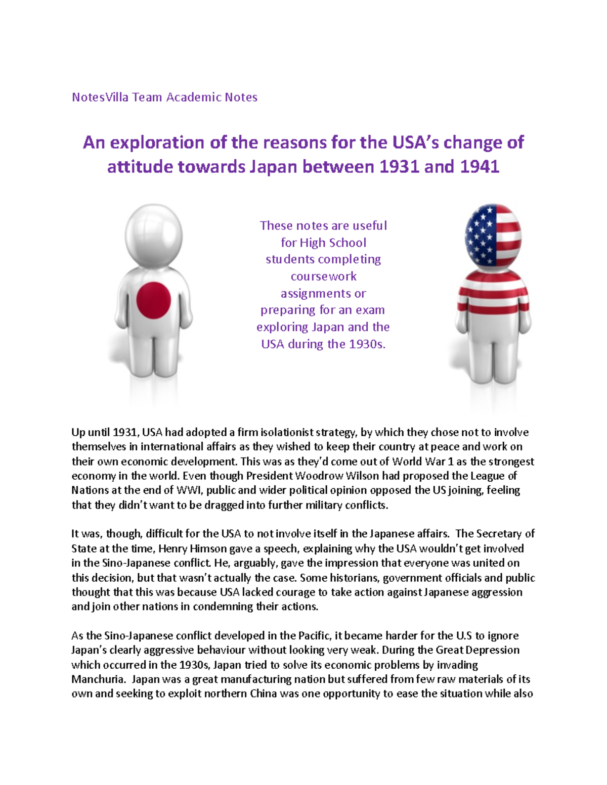 An exploration of the reasons for the usa s change of attitude towards ...