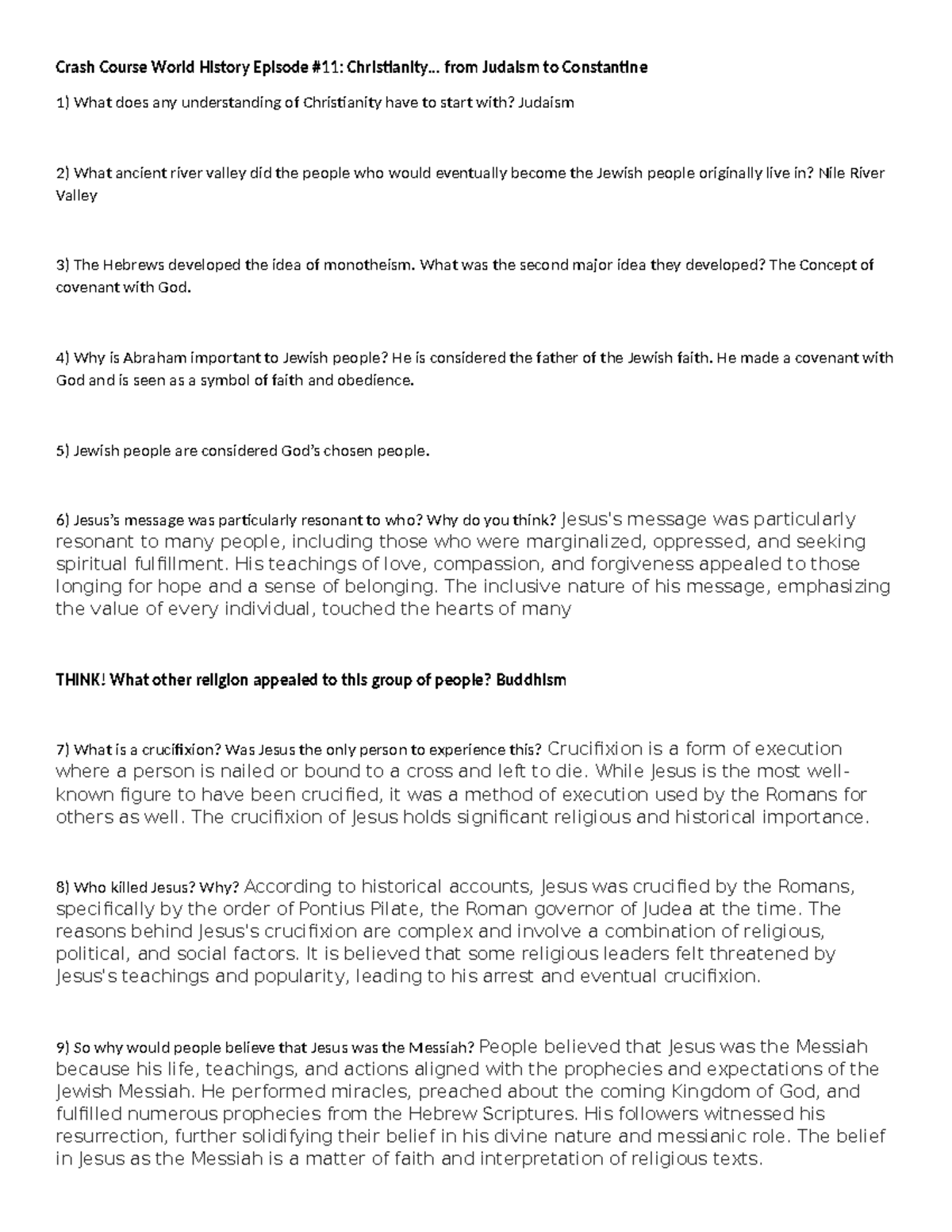 CC11 Christianity - The year is 24 - Crash Course World History Episode ...